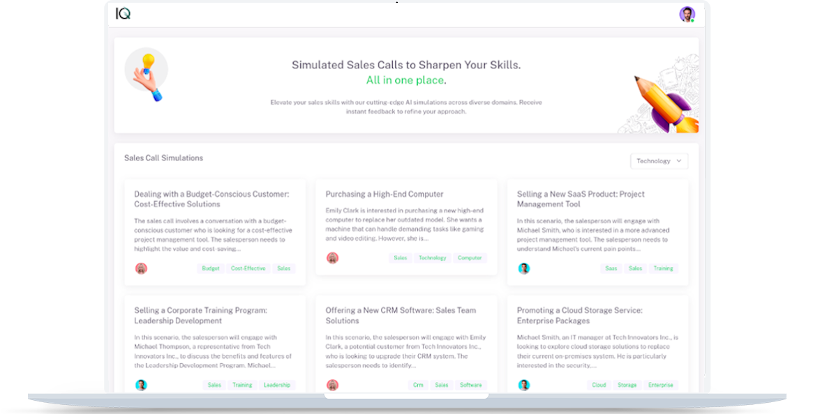 TrainIQ - Master sales, customer success, and support scenarios with ...